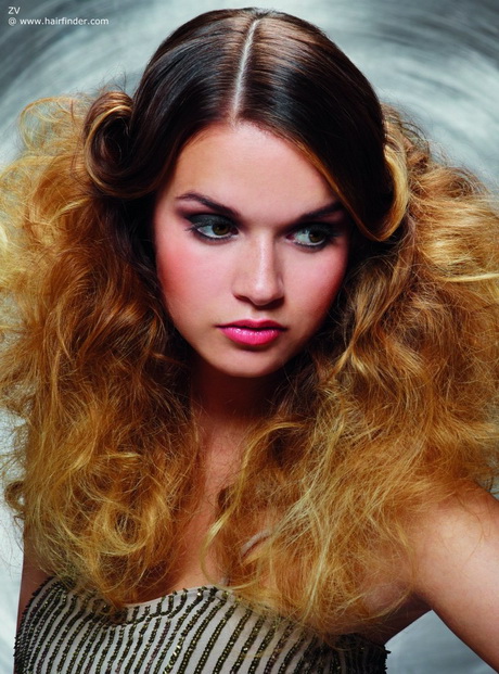 Teased hairstyles for long hair